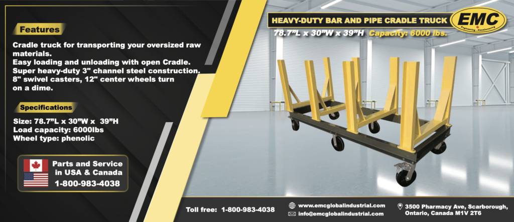 Heavy-Duty Bar And Pipe Cradle Truck