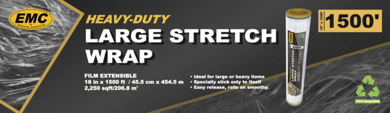 HEAVY-DUTY LARGE STRETCH WRAP 18in x 1500ft