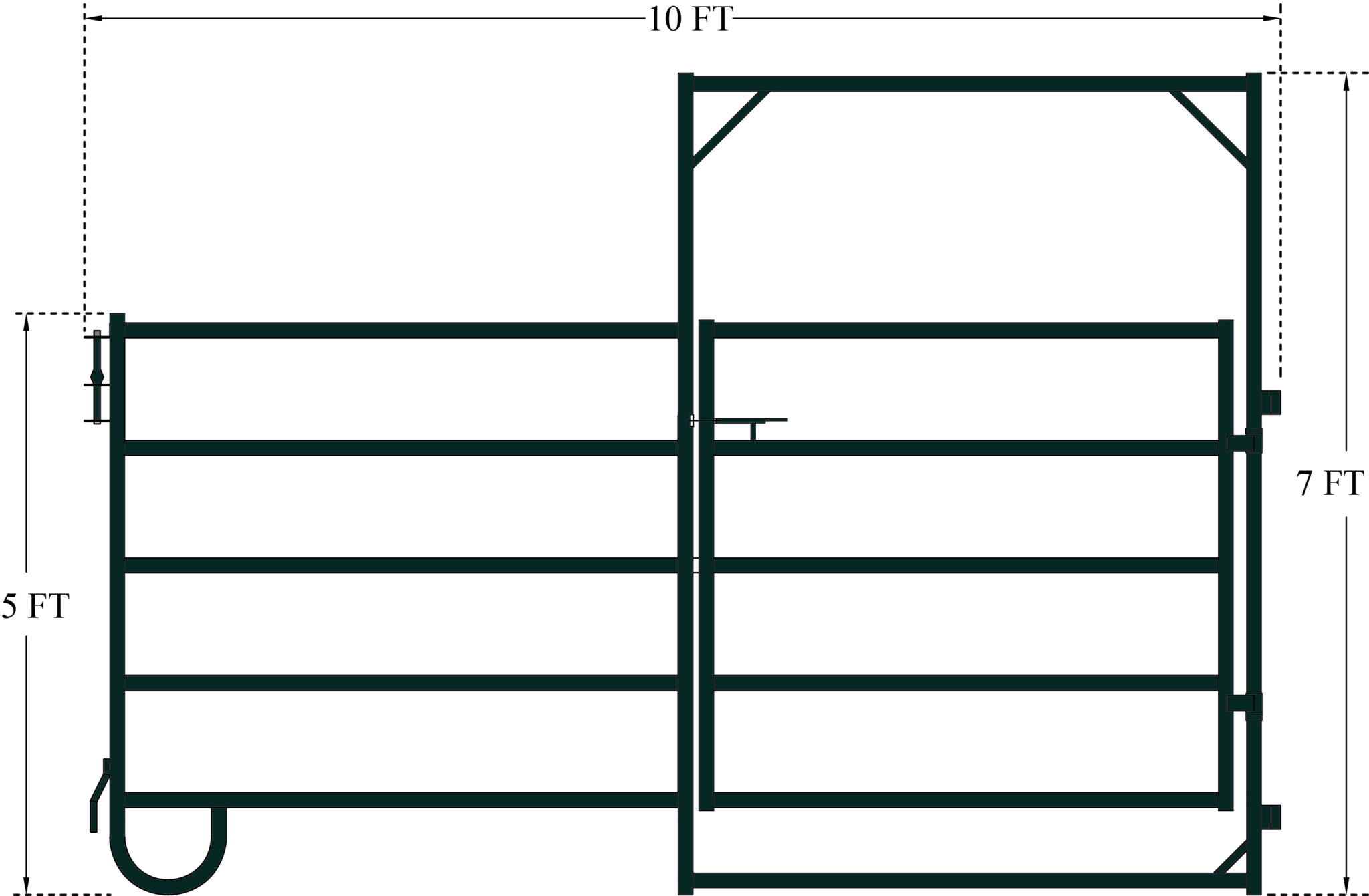 10FT×5FT Corral Panels (54 Panels & 2 Gates)
