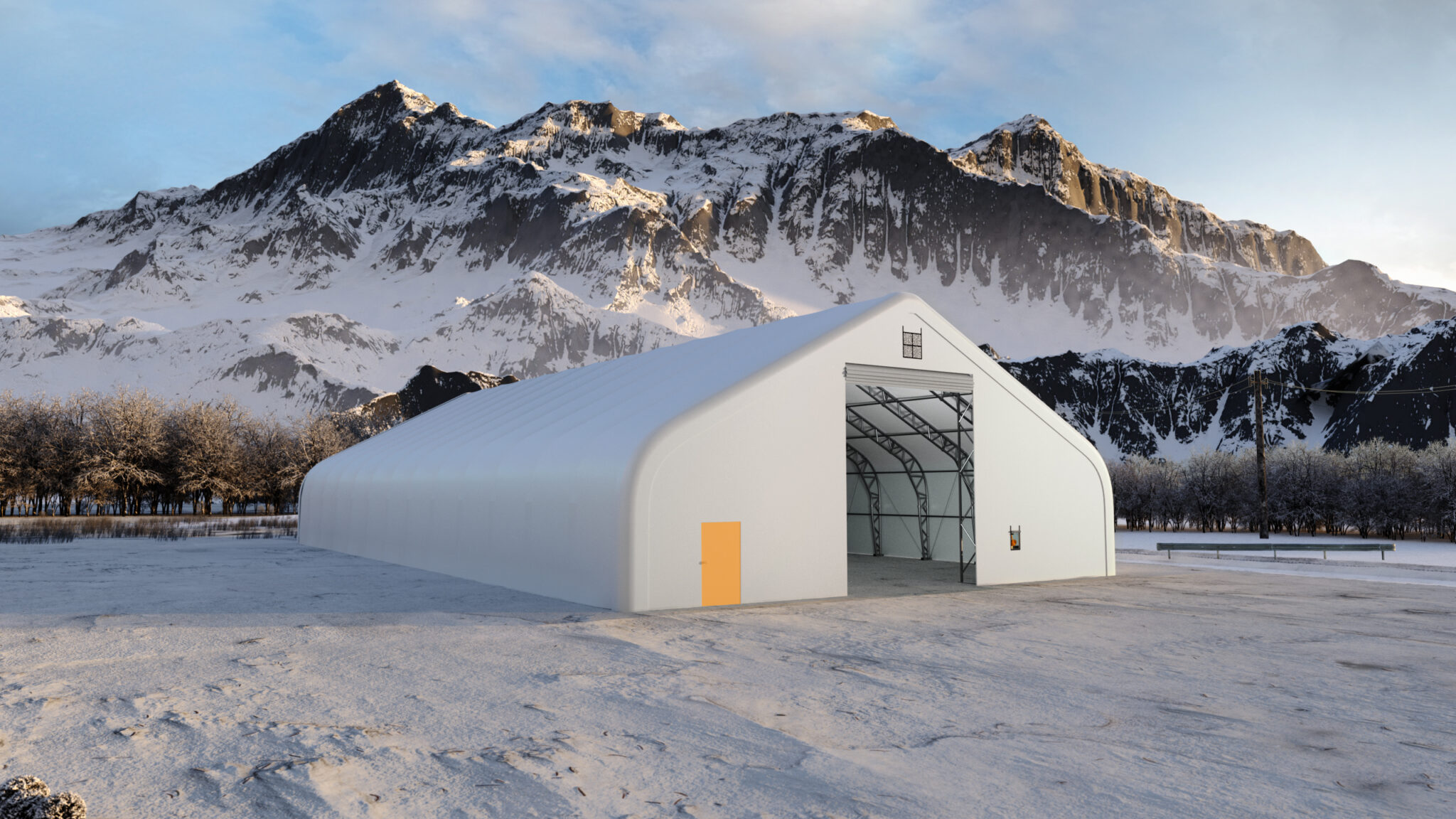 Double Truss Storage Shelter (W50’×L100’×H26’)