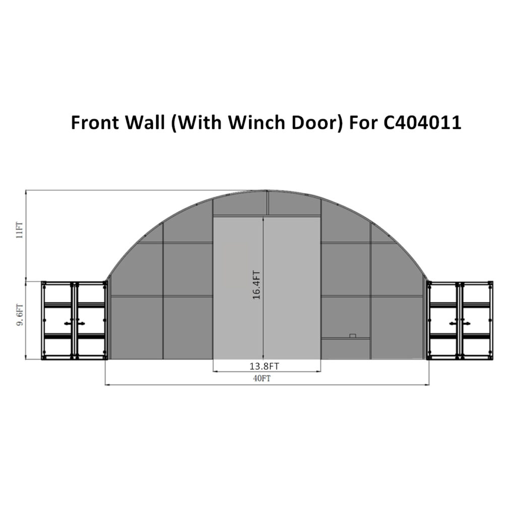 Front & Back Wall Kit For C404011 Container Shelter