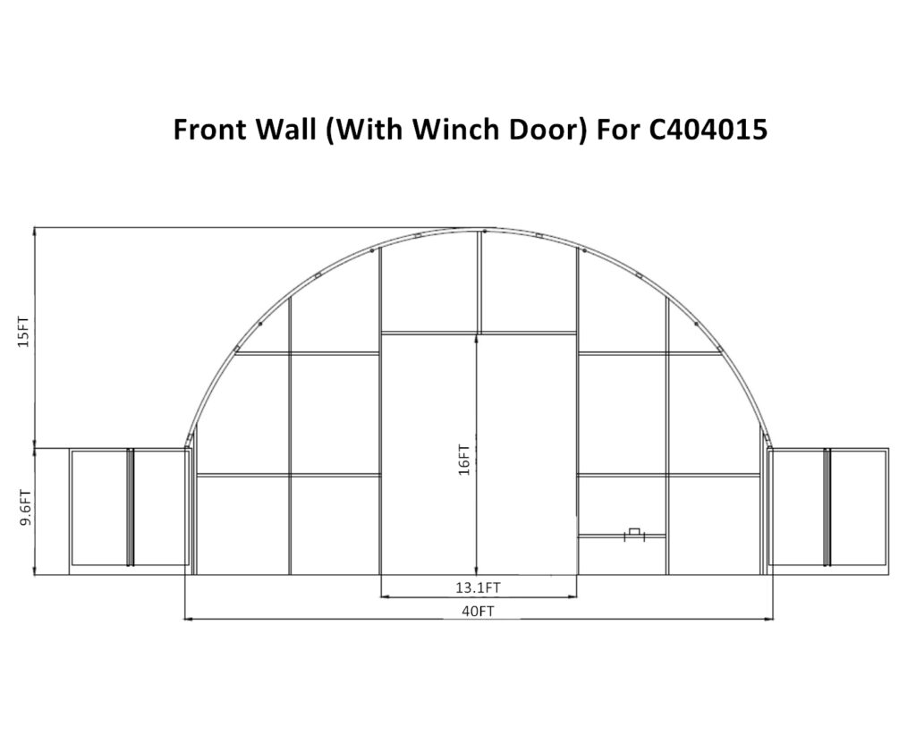 Front & Back Wall Kit For C404015 Container Shelter