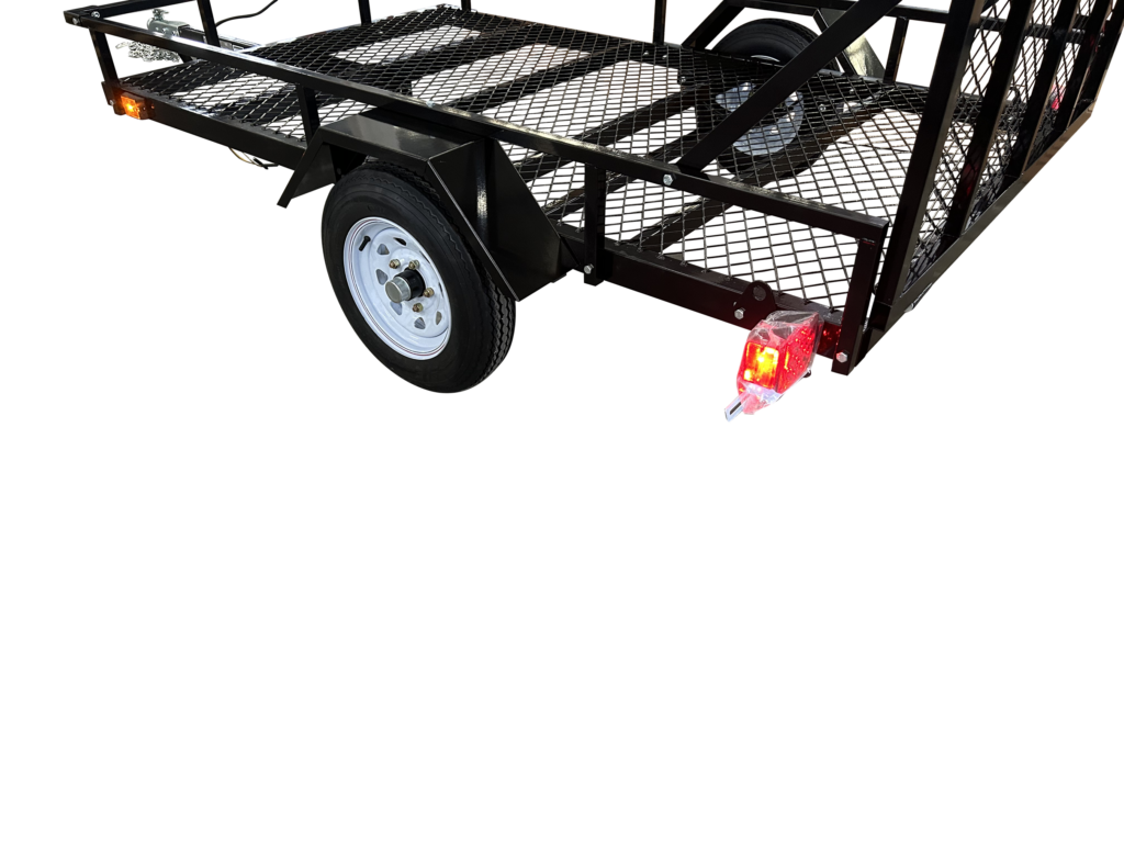 5ft×8ft Utility Trailer With Ramp Gate