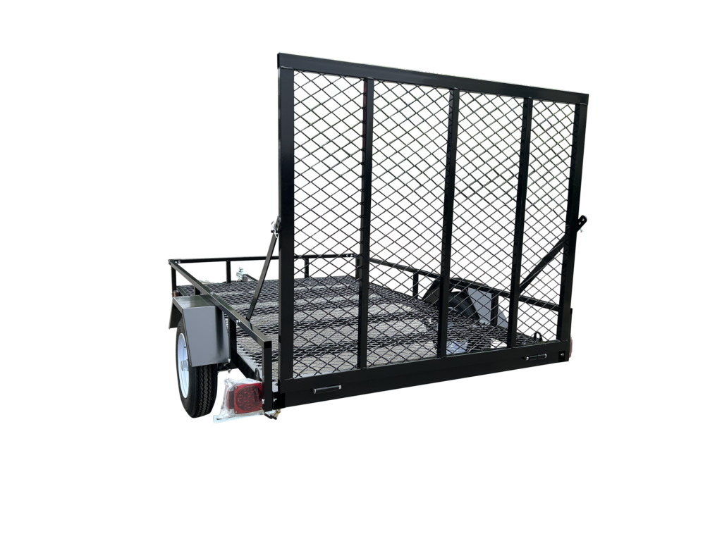 5ft×8ft Utility Trailer With Ramp Gate