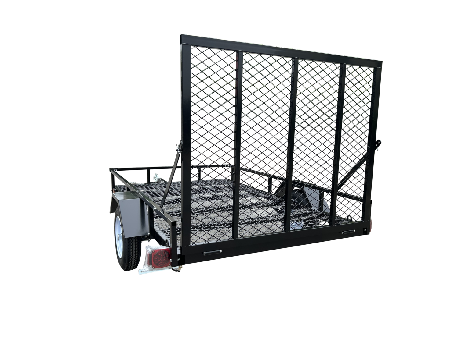 5ft×8ft Utility Trailer With Ramp Gate