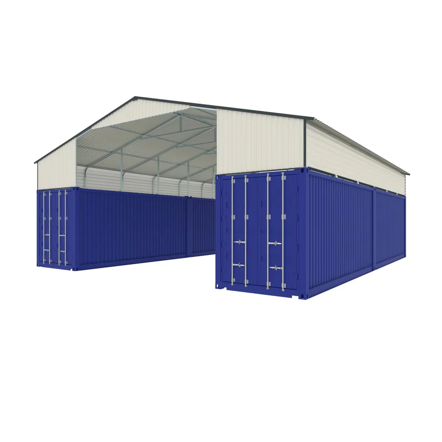 36FT x 40FT x 8.5FT Metal Container Roof Shed